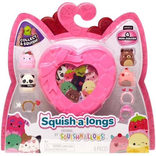 Squishmallows Squish-a-Longs Series 2 Valentine 1 Mini Figure 4-Pack ...