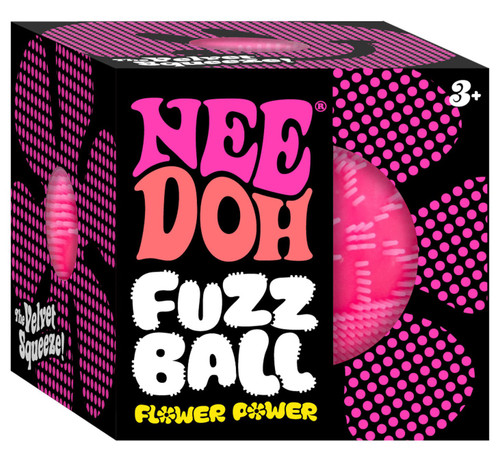NeeDoh Fuzz Ball Flower Power Stress Ball 1 RANDOM Color Schylling - ToyWiz