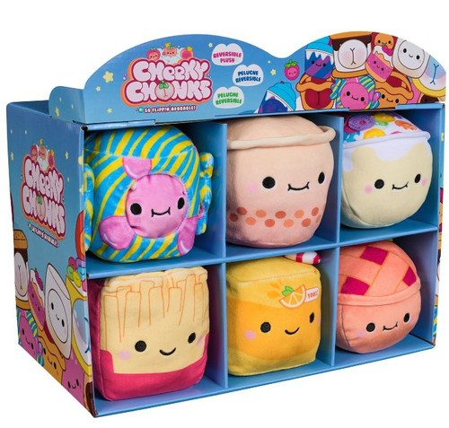 Cheeky Chonks Snacky Seats 4.5 Reversible Plush Box 12 RANDOM ...