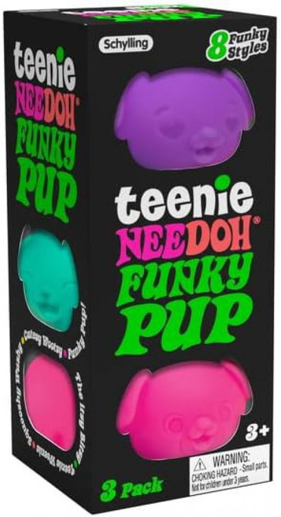 NeeDoh Teenie Funky Pups Stress Ball 3-Pack 3 RANDOM Colors, Damaged ...