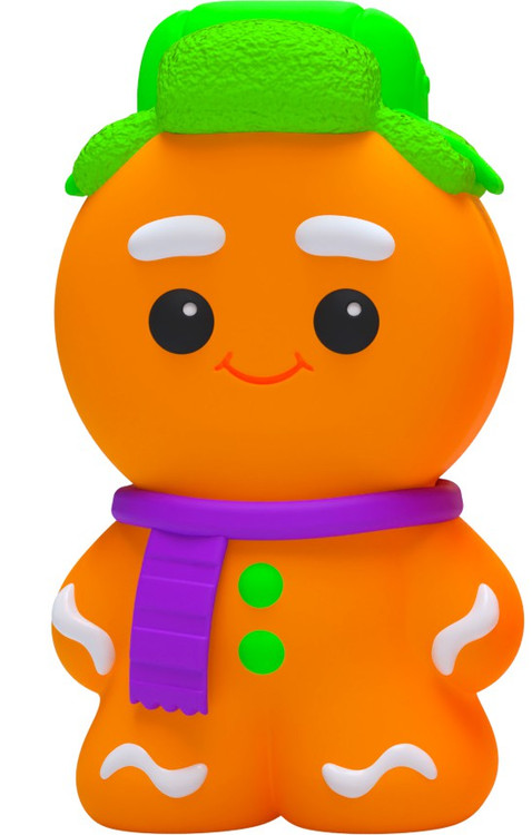 NeeDoh 2025 Squishmas Ginger Glowman 3.25 Stress Toy GREEN Hat, Glows ...