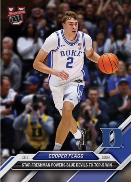 NCAA Duke Blue Devils 2024-25 Bowman U NOW Basketball Single Card ...