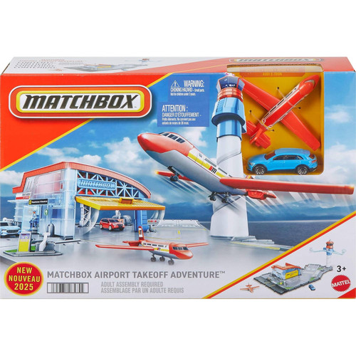 Matchbox Matchbox Airport Takeoff Adventure Playset Includes Airplane ...