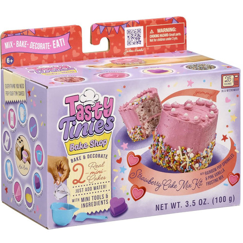 Tasty Tinies Bake Shop Strawberry Cake Mix Kit Food Activity Set ...