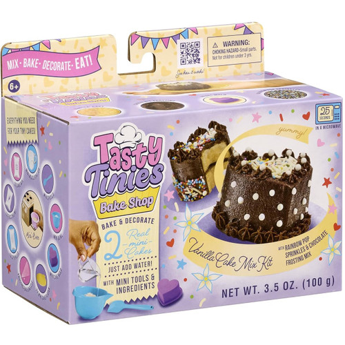 Tasty Tinies Bake Shop Vanilla Cake Mix Kit Food Activity Set Rainbow ...