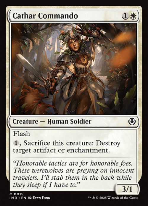 Magic The Gathering Innistrad Remastered Single Card Common Cathar Commando 15 FOIL - ToyWiz