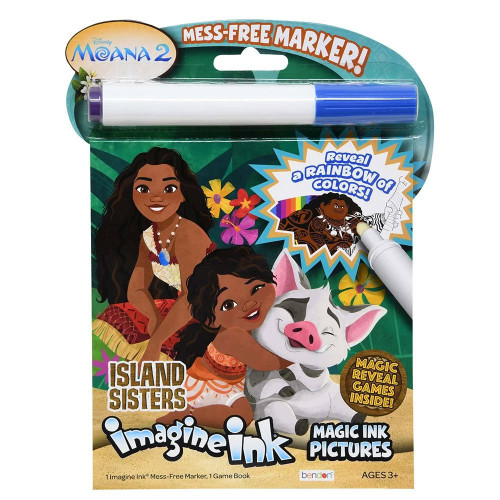 Disney Moana 2 Imagine Ink Magic Ink Pictures Activity Book Island ...