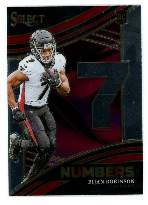 NFL 2023 Panini Select Single Card Numbers Bijan Robinson NMB-BRO ...