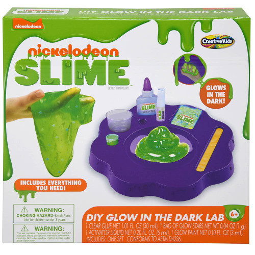 Nickelodeon Slime DIY Glow in the Dark Lab Slime Kit Creative Kids - ToyWiz