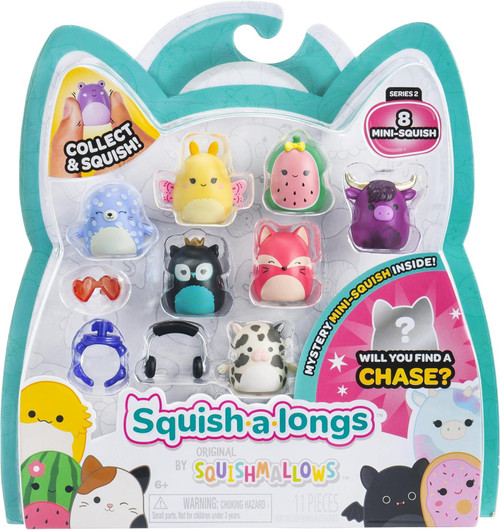 Squishmallows Squish-a-Longs Series 2 Set 4 1 Mini Figure 8-Pack ...