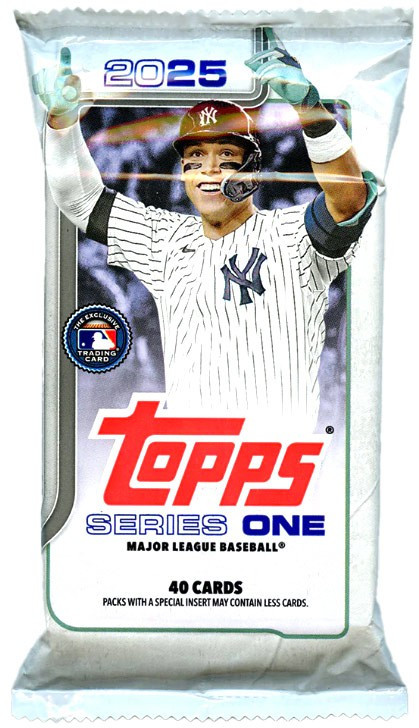 MLB Topps 2025 Series 1 Baseball Trading Card JUMBO Pack 40 Cards - ToyWiz