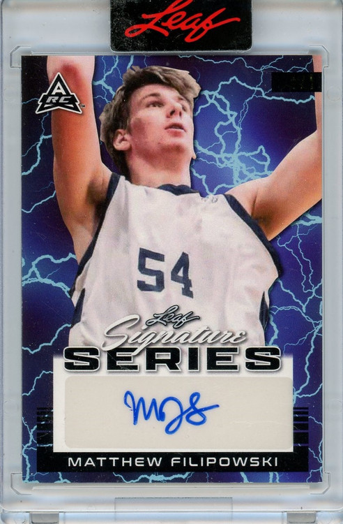 NCAA 2023 Leaf Signature Series Single Card 11 Matthew Filipowski BA ...