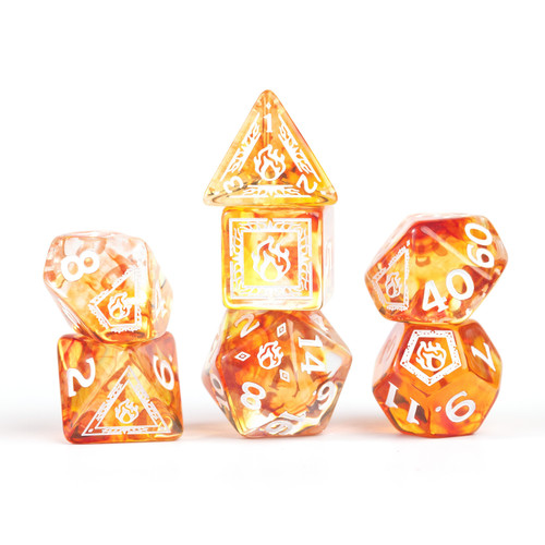 Sirius Dice Dungeons Dragons Sorcerer Orange Dice Set Adventure - ToyWiz