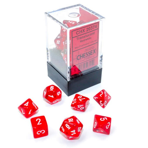 Chessex Gaming Supplies Translucent Mini Polyhedral 7-Die Dice Set ...