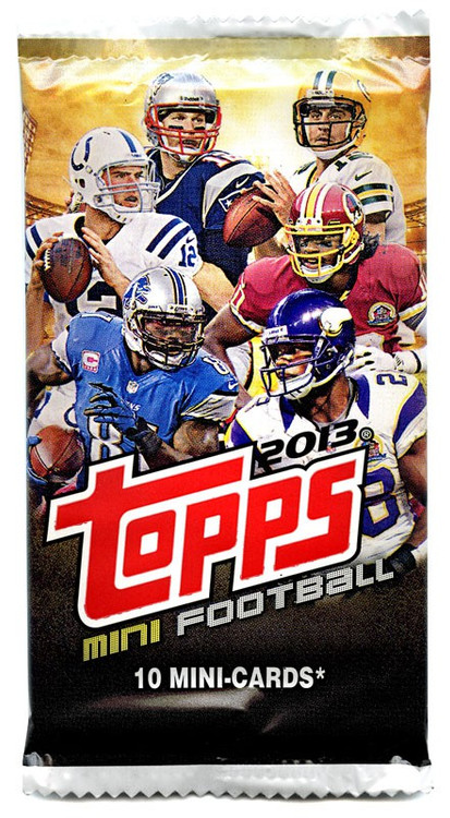 NFL Topps 2013 Mini Football Trading Card Pack 10 Cards - ToyWiz