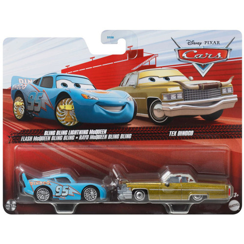 Disney Pixar Cars Metal Bling Bling Lightning McQueen Tex Dinoco 155 ...
