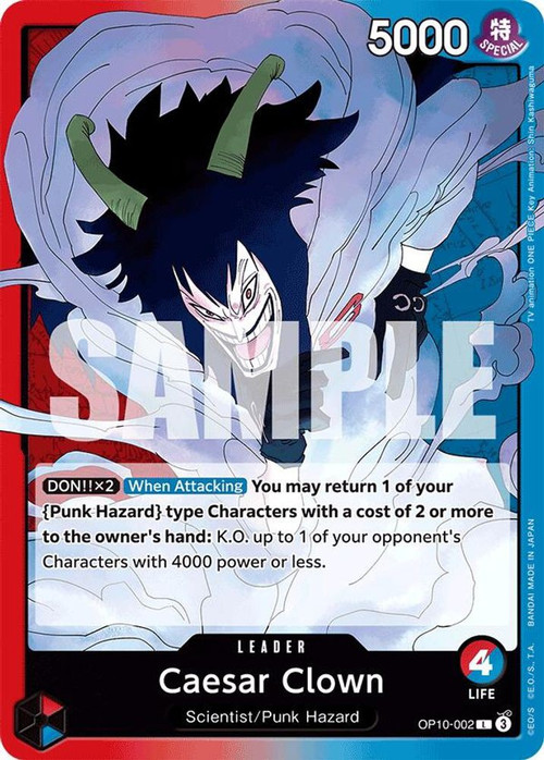 One Piece Trading Card Game Royal Blood Single Card Leader Caesar Clown ...