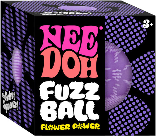NeeDoh Fuzz Ball Flower Power PURPLE Stress Ball Schylling - ToyWiz
