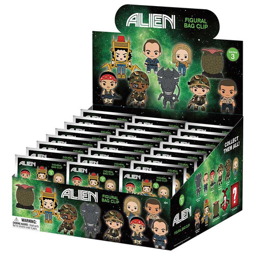 Alien 3D Figural Keyring Aliens Series 3 2 Mystery Box 24 Packs ...