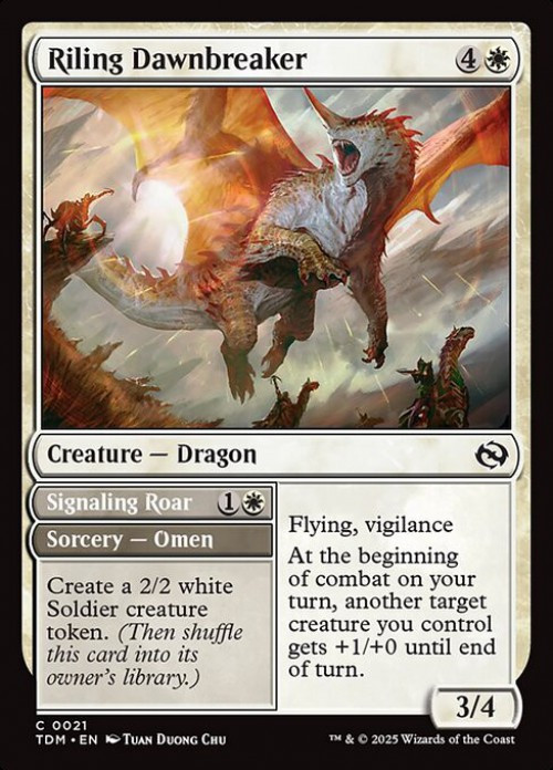 Magic The Gathering Tarkir Dragonstorm Single Card Common Riling ...