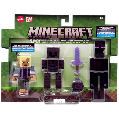 Minecraft End Conqueror Kai 3.25 Action Figure 2-Pack Netherite Armor ...