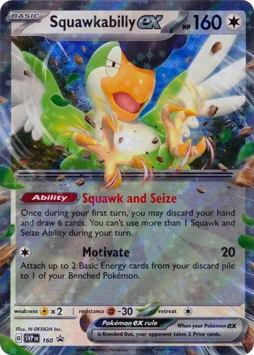 Pokemon Scarlet Violet Single Card Promo Squawkabilly ex SVP160 - ToyWiz