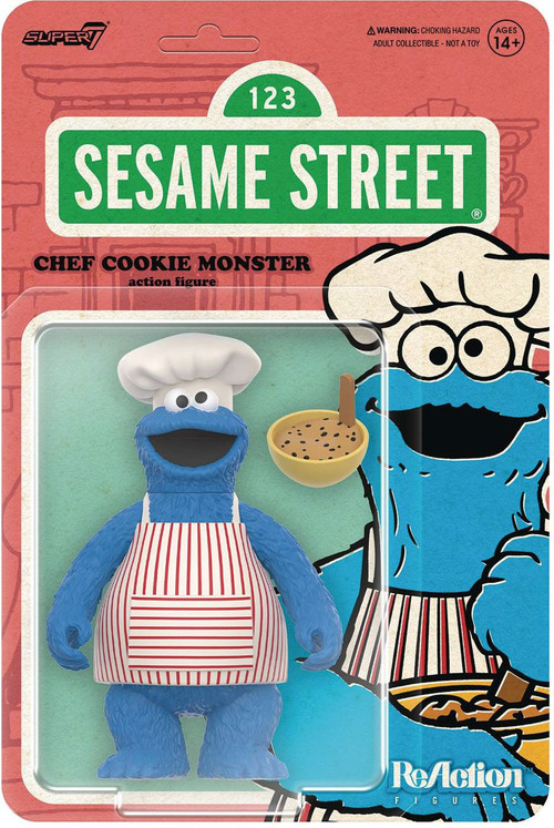 ReAction Sesame Street Sesame Street Wave 4 Chef Cookie Monster 3.75 ...