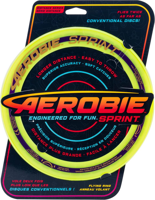 Aerobie Sprint GreenYellow 10 Frisbee Spin Master - ToyWiz