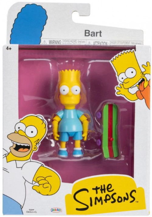 The Simpsons Wave 4 Bart 5 Action Figure Blue Shirt with Skateboard ...