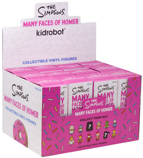 The Simpsons Many Faces of Homer 3 Mystery Box 24 Packs Kidrobot NECA ...