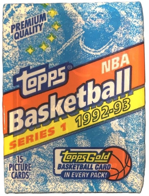 NBA Topps 1992-93 Series 1 Basketball Trading Card HOBBY Pack 15 Cards ...