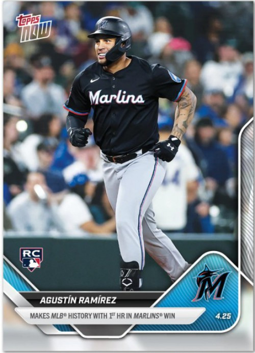 MLB Miami Marlins 2025 NOW Baseball Single Card Agustin Ramirez 107 ...