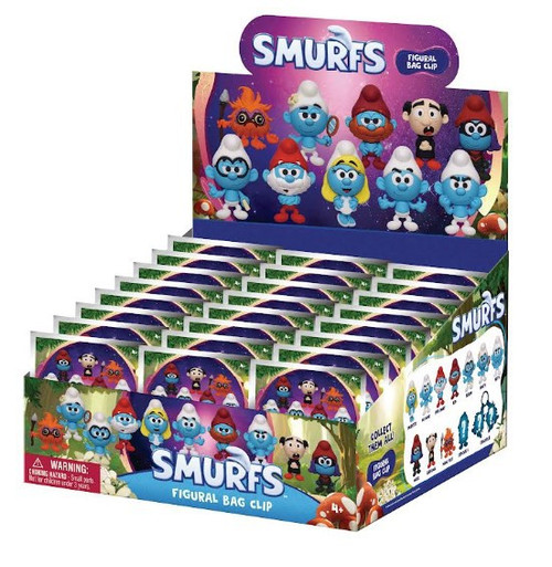 Smurfs 3D Figural Bag Clip Smurfs Movie Series 1 Mystery Box 24 Packs ...