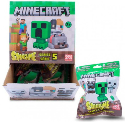 Minecraft Squishme Series 5 Mystery Box 16 Packs Just Toys - ToyWiz