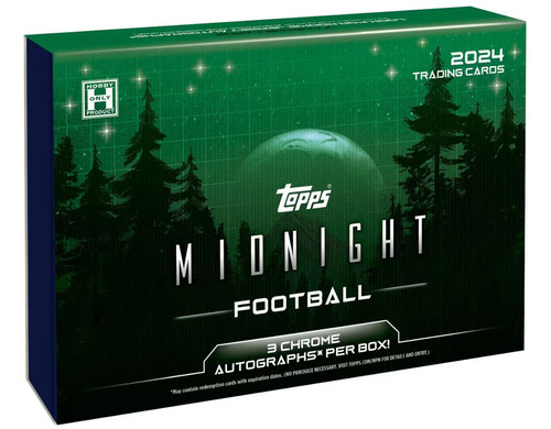 NFL Topps 2024 Midnight Football Trading Card HOBBY Box 1 Pack, 3 ...