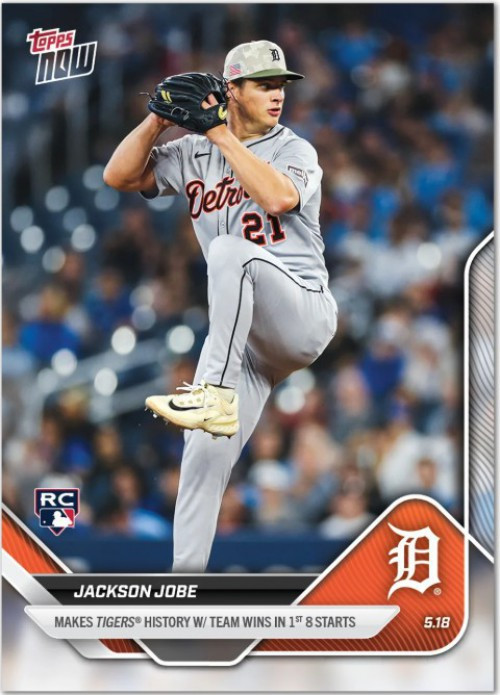 MLB Detroit Tigers 2025 NOW Baseball Single Card Jackson Jobe 192 ...