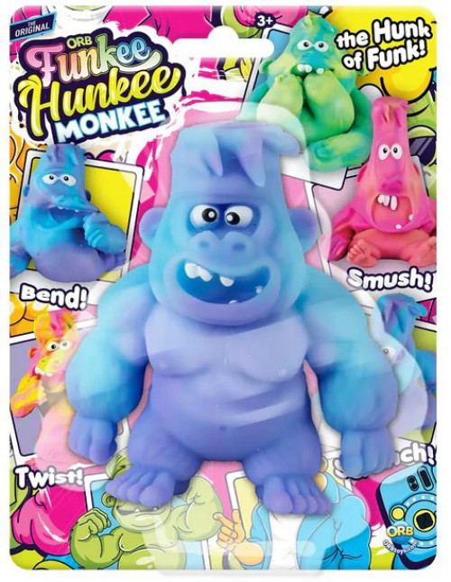 Funkee Hunkee Monkee Purple Blue 4 Figure Super Stretchy ORB Toys - ToyWiz