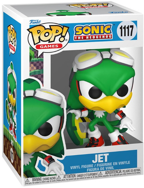 Funko Sonic the Hedgehog POP Games Jet the Hawk Vinyl Figure 1117 With ...