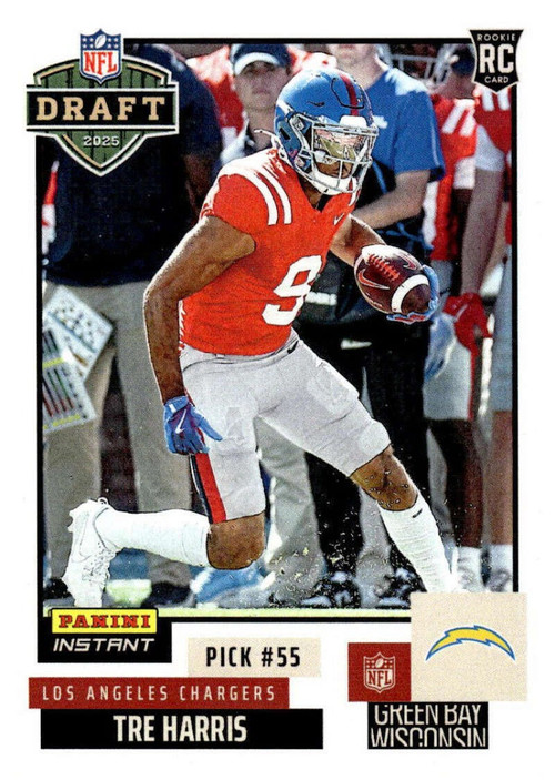 NFL 2025 Instant Draft Night Football Single Card Tre Harris NFLDN-30 ...