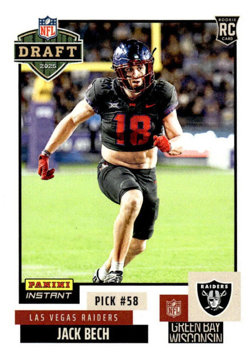NFL 2025 Instant Draft Night Football Single Card Jack Bech NFLDN-35 ...
