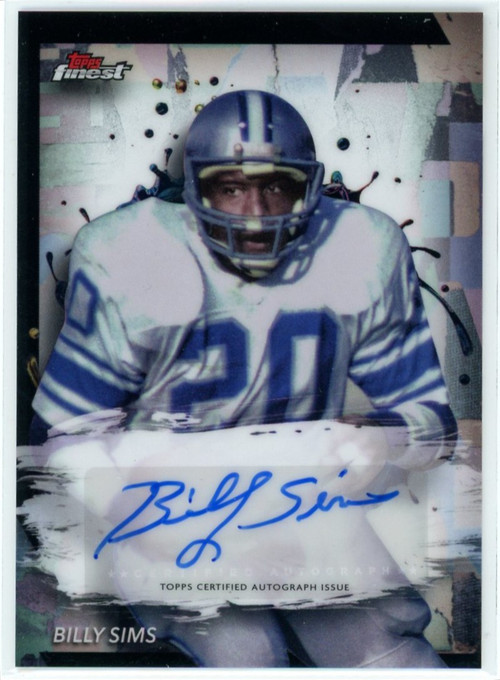 NFL 2024 Topps Finest Football Single Card Billy Sims FA-BS Auto - ToyWiz