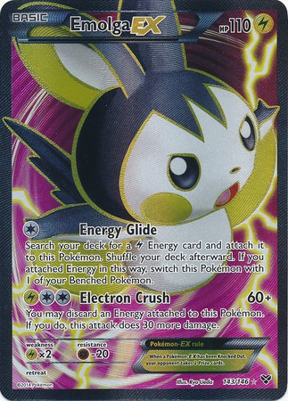 Pokemon Trading Card Game XY Base Set Single Card Ultra Rare Emolga EX ...