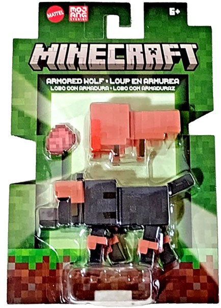 Minecraft Armored Wolf 3.25 Action Figure Mattel Toys - ToyWiz