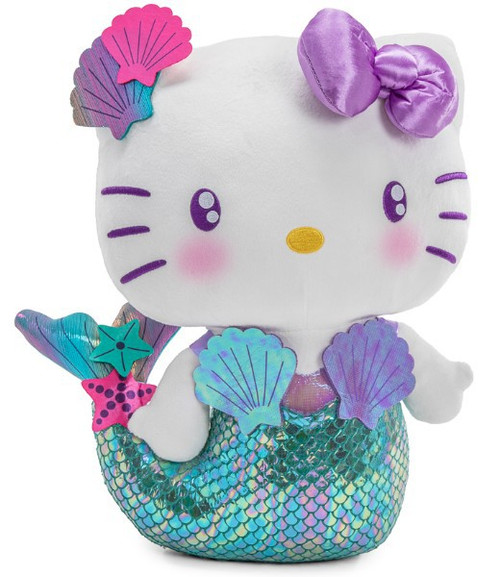 Sanrio Hello Kitty Mermaid 13 Plush Blue Purple Seashells Kidrobot NECA ...