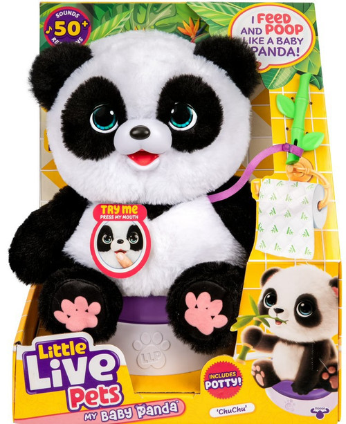 Little Live Pets My Baby Panda ChuChu Interactive Plush Includes Potty ...