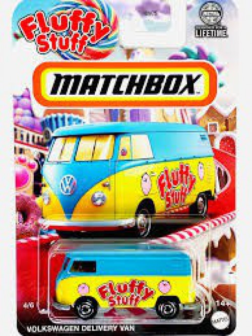 Matchbox Candy Volkswagen Delivery Van Diecast Car Fluffy Stuff Mattel ...
