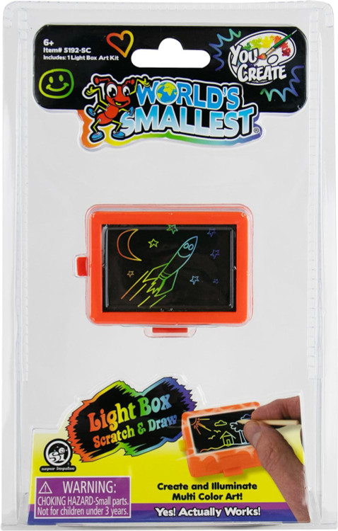 Worlds Smallest Light Box Scratch Draw Set Super Impulse - ToyWiz