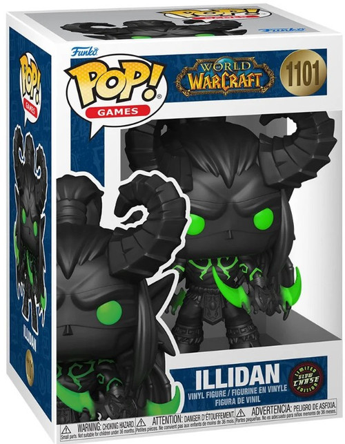 Funko World of Warcraft POP Games Illidan Vinyl Figure 1101 GitD Chase ...