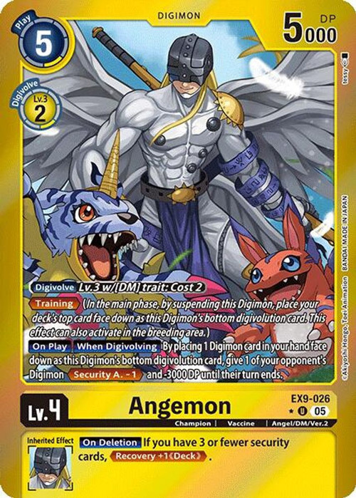 Digimon Trading Card Game Versus Monsters Single Card Uncommon Angemon ...