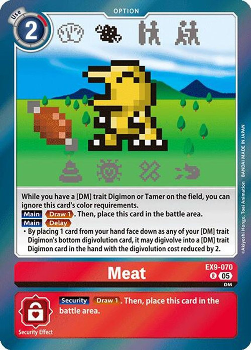 Digimon Trading Card Game Versus Monsters Single Card Rare Meat EX9-070 ...